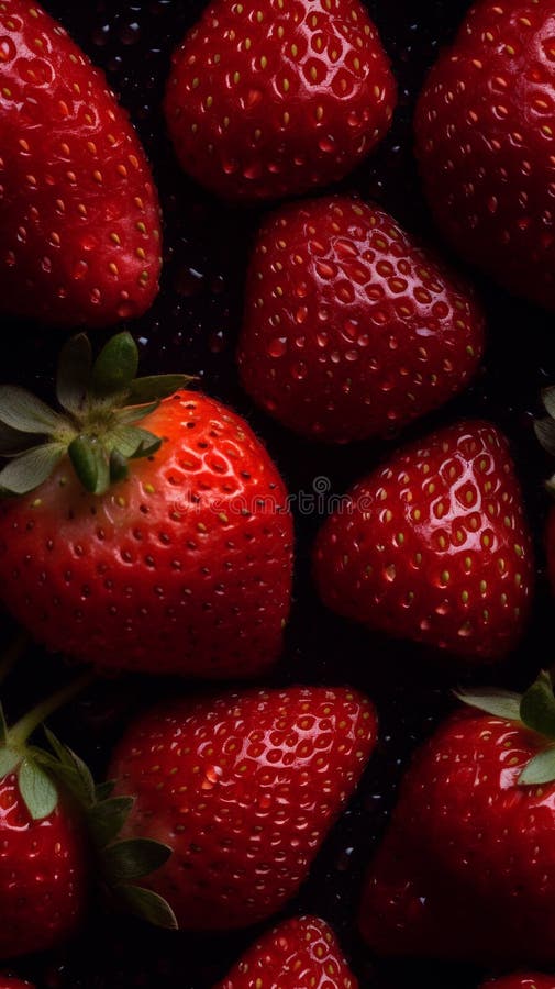 Seamless Repeatable Patters of Strawberries Stacked Onto Each Other ...