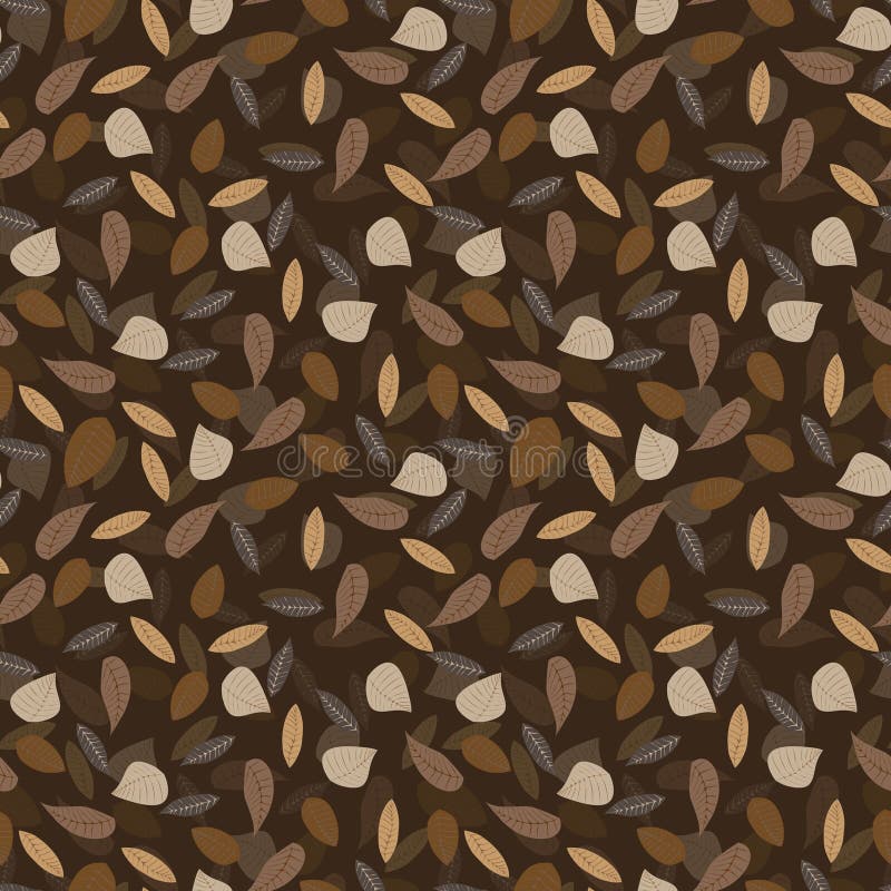Seamless Repeating Autumn Pattern of Twigs and Leaves Stock Vector ...