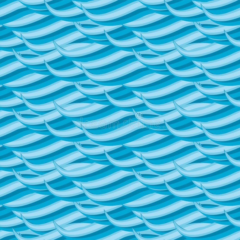 Seamless Repeating Background from Abstract Sea Waves Stock Vector ...