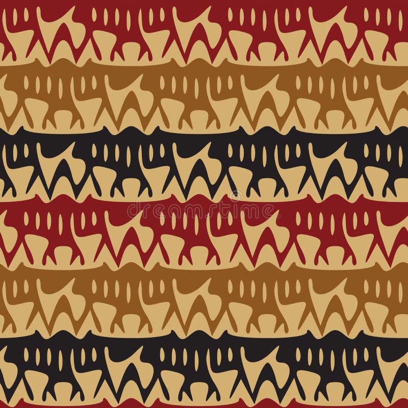 Seamless Repeating Ethnic Pattern Stock Illustration - Illustration of ...