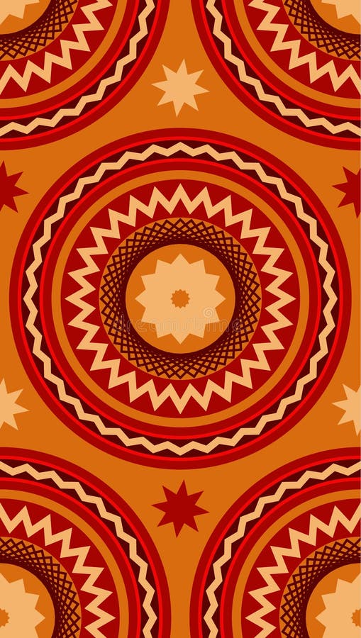 Seamless Repeating the Ethnic Pattern of Circles and Stars. Stock ...
