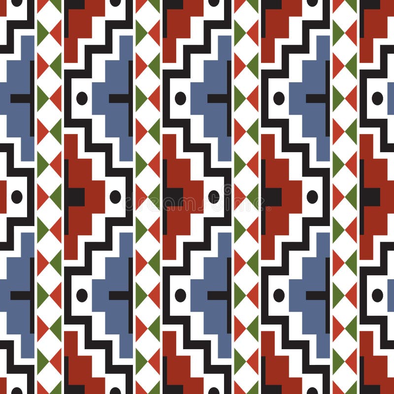 Seamless Repeating Ethnic Pattern Stock Vector - Illustration of ...