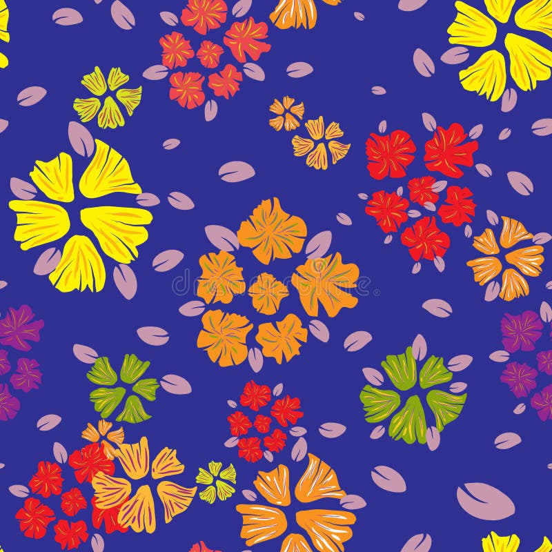 Seamless Repeating Floral Pattern Stock Vector - Illustration of design ...