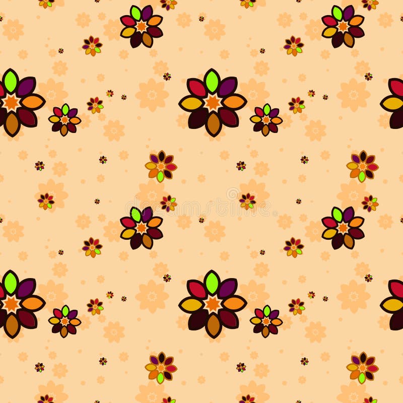 Seamless Repeating Floral Pattern Stock Vector - Illustration of cute ...