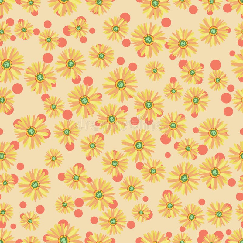 Seamless Repeating Floral Pattern Stock Vector - Illustration of ...