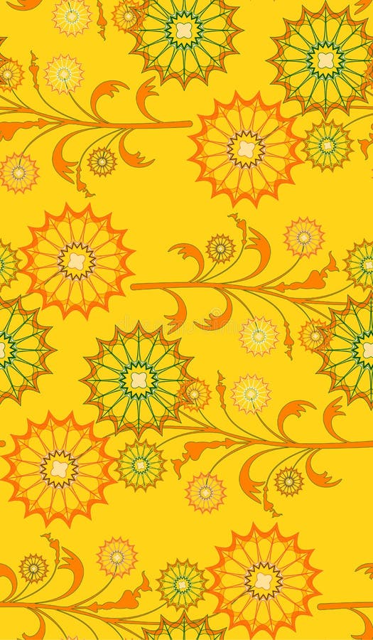 Seamless Repeating Floral Pattern.Vector Stock Vector - Illustration of ...