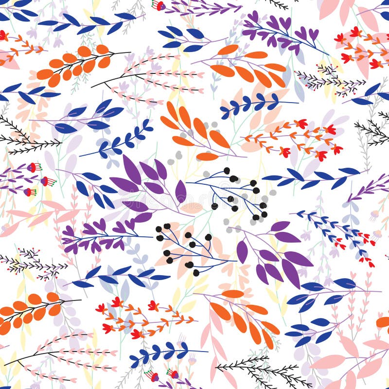 Seamless Repeating Floral Pattern Stock Illustration - Illustration of ...