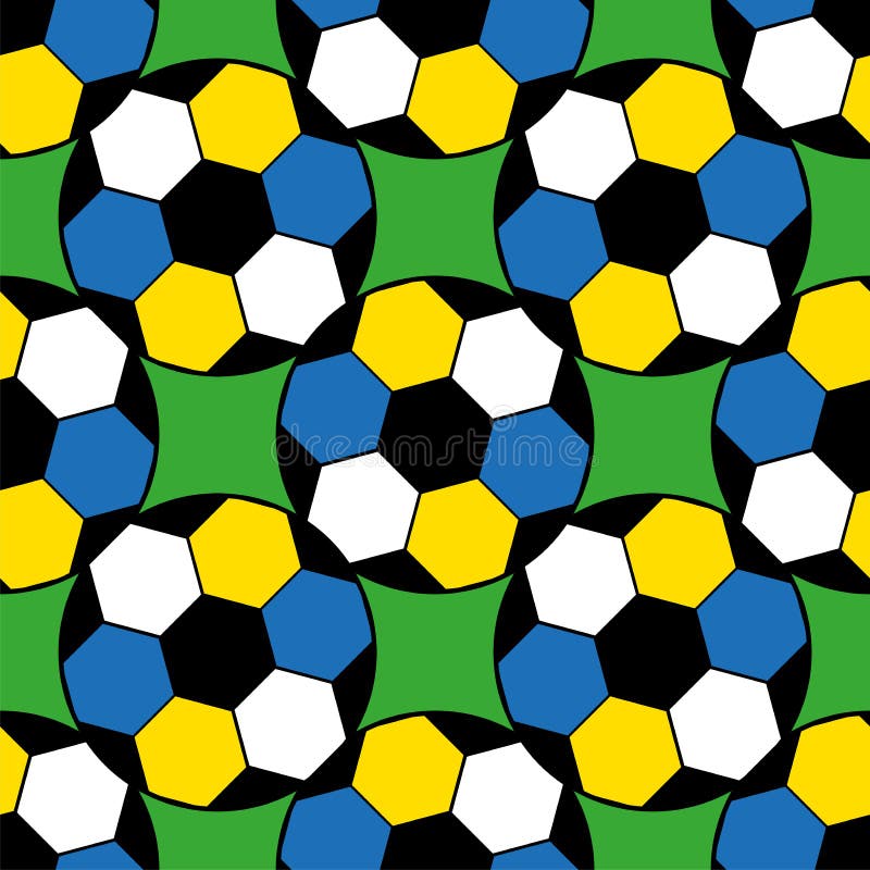 Seamless Repeating of Football Soccer Pattern Illustration Stock Vector ...