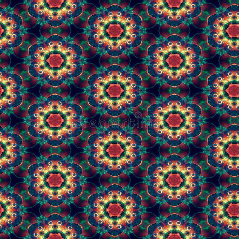 Seamless Repeating Fractal Pattern Stock Illustration - Illustration of ...