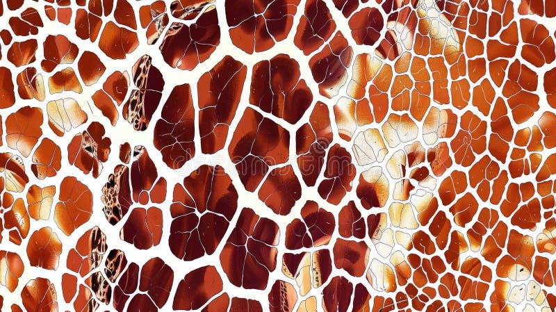Seamless Repeating Giraffe Texture Pattern in Brown, Burgundy, White ...