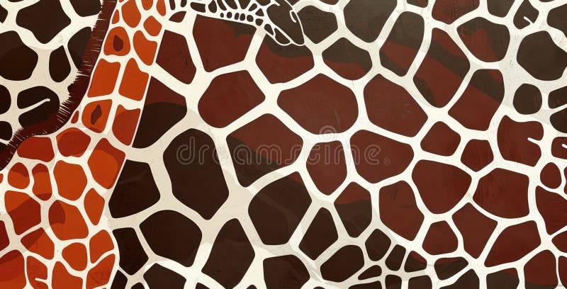 Seamless Repeating Giraffe Texture Pattern in Brown, Burgundy, White ...