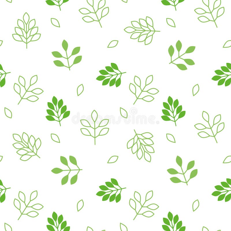 Seamless Repeating Illustration Floral Pattern Leaves Stock Vector ...