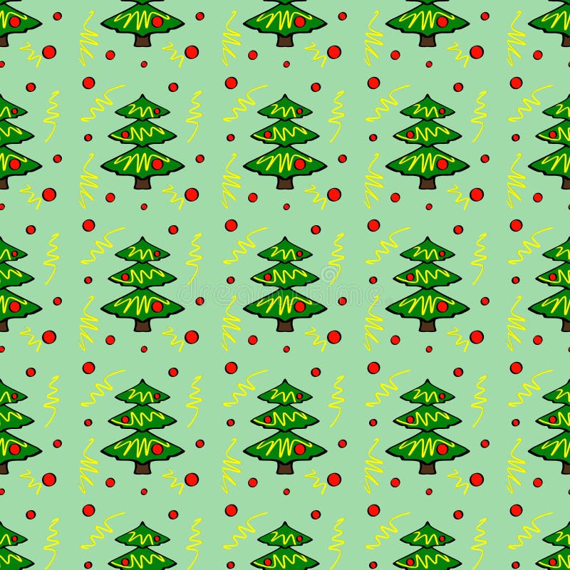 Seamless Repeating Image of a Christmas Tree. Repeating Patterns with ...
