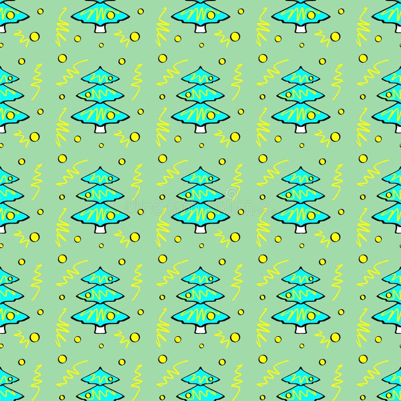 Seamless Repeating Image of a Christmas Tree. Repeating Patterns with ...