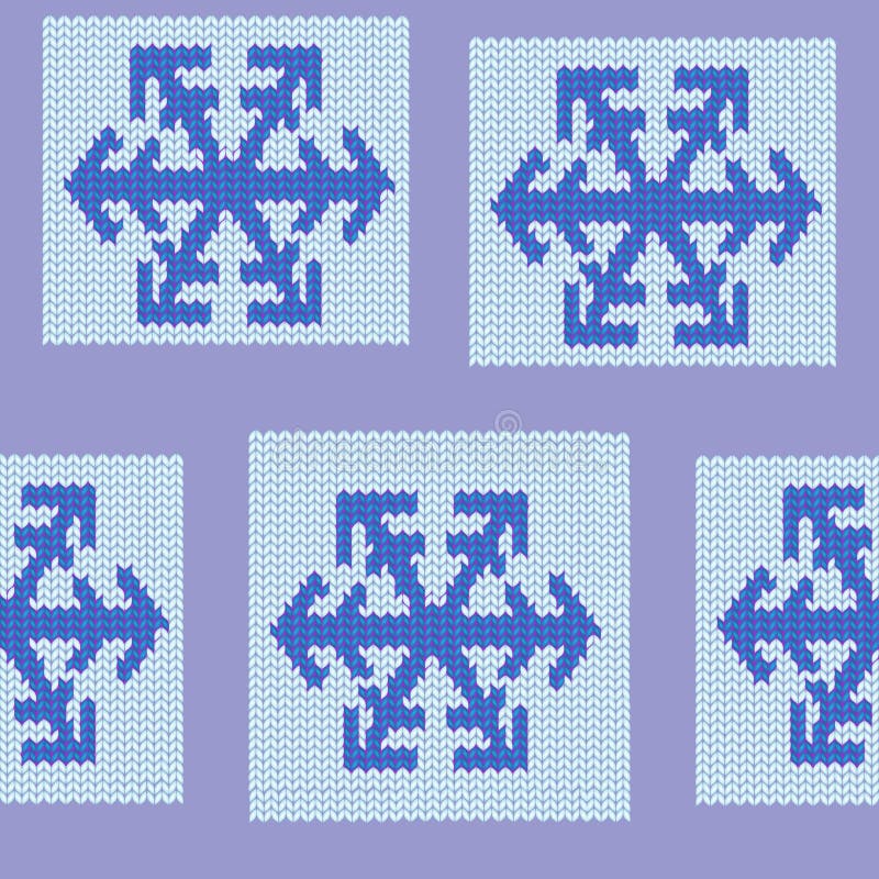 Seamless Repeating Knit Snowflake Pattern Stock Vector - Illustration ...