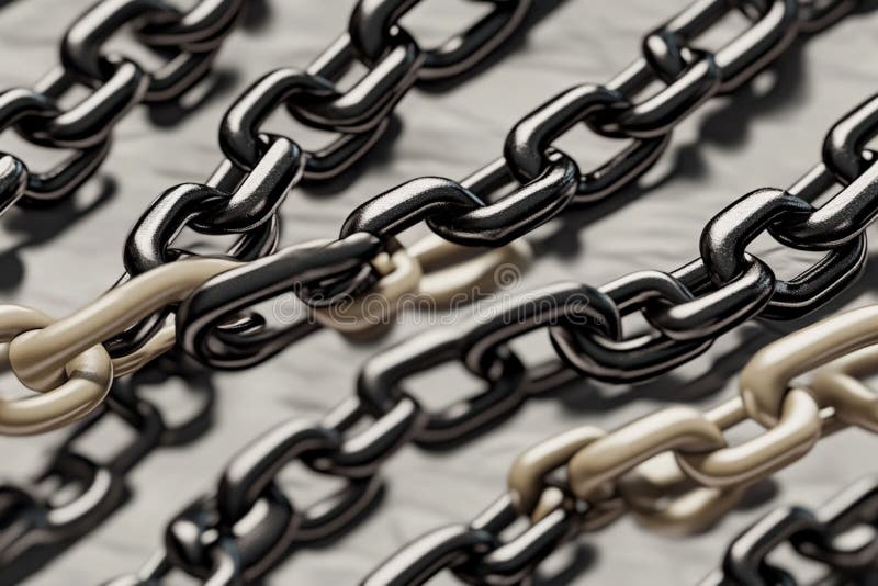 Seamless, Repeating Metal Chain Pattern Moving in All Directions Across ...