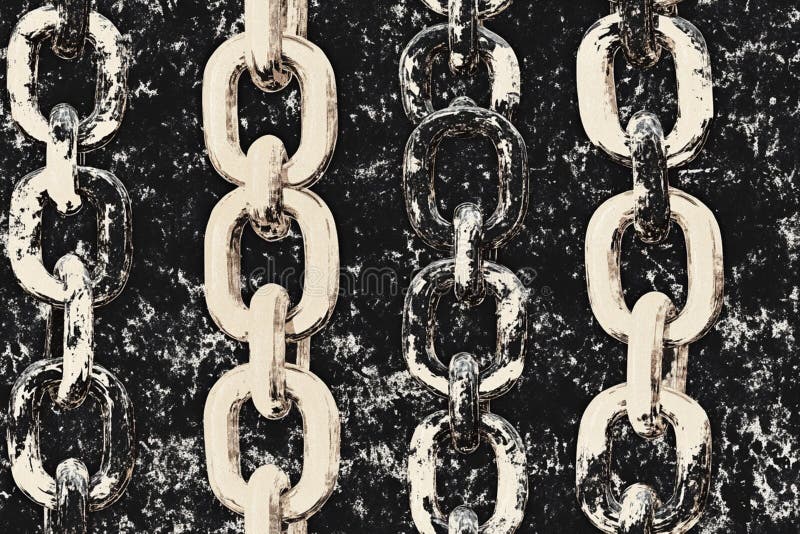 Seamless, Repeating Metal Chain Pattern Moving in All Directions Across ...