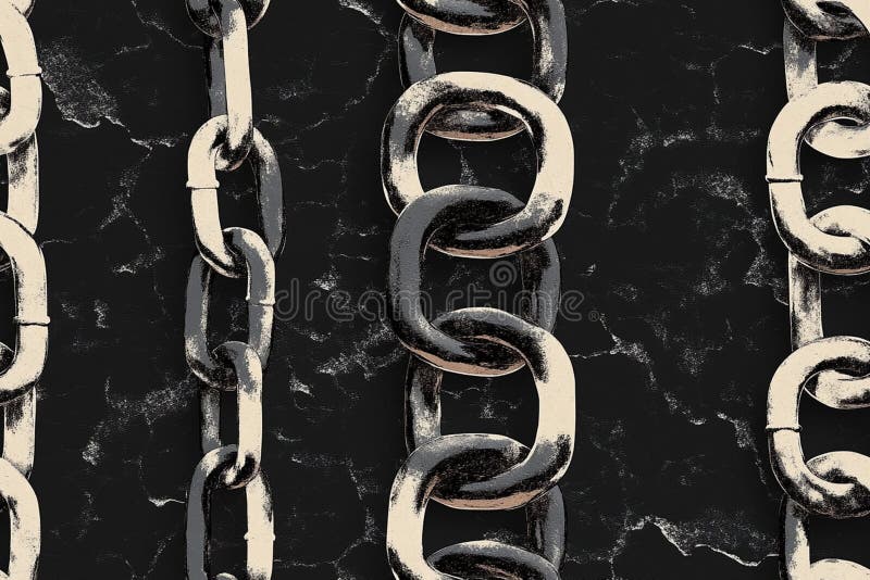 Seamless, Repeating Metal Chain Pattern Moving in All Directions Across ...