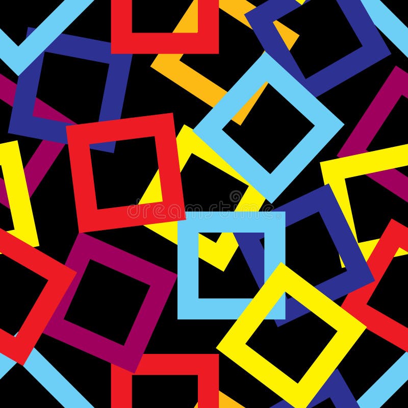 Seamless Repeating Multicolored Squares Background Stock Vector ...