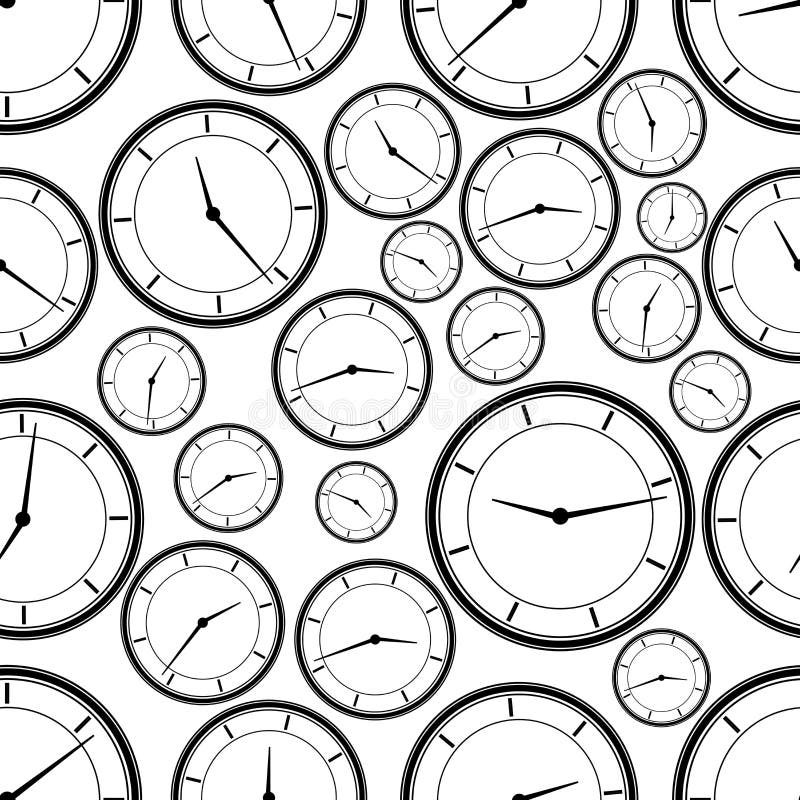 Seamless Repeating Pattern of Abstract Clock.Vector Stock Vector ...