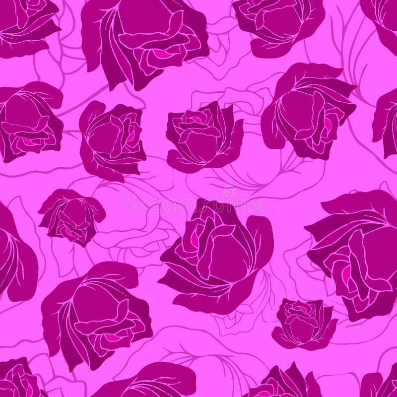Seamless Repeating Pattern of Abstract Roses.Vector Stock Vector ...