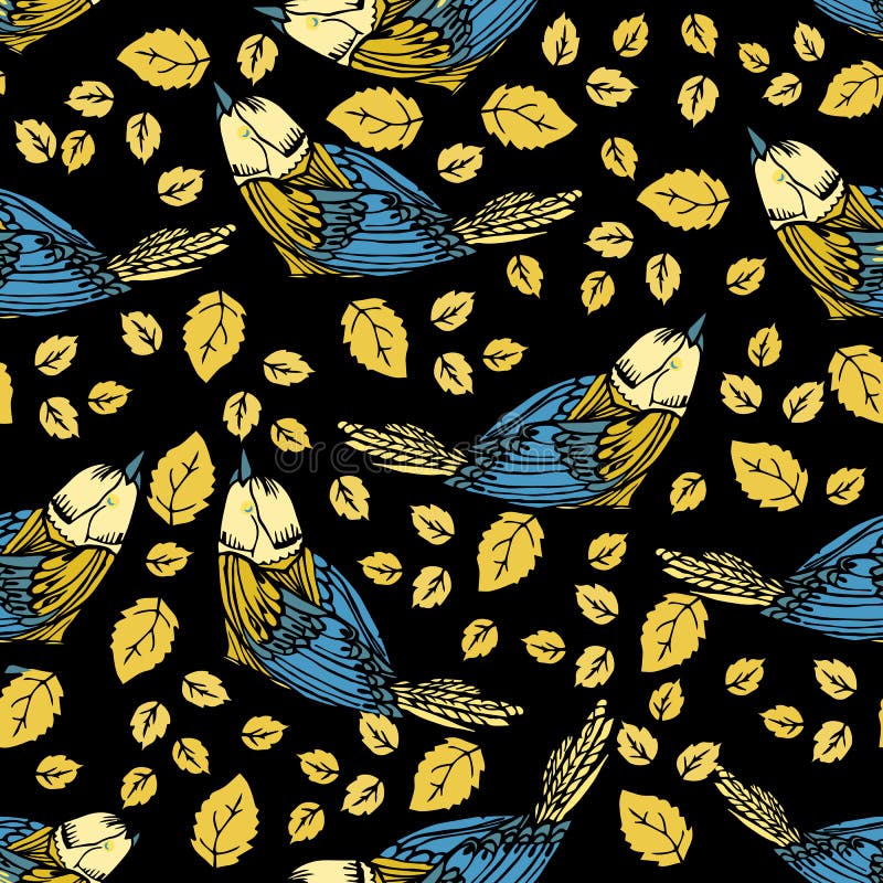 A Seamless Repeating Pattern of Birds .Vector Stock Vector ...
