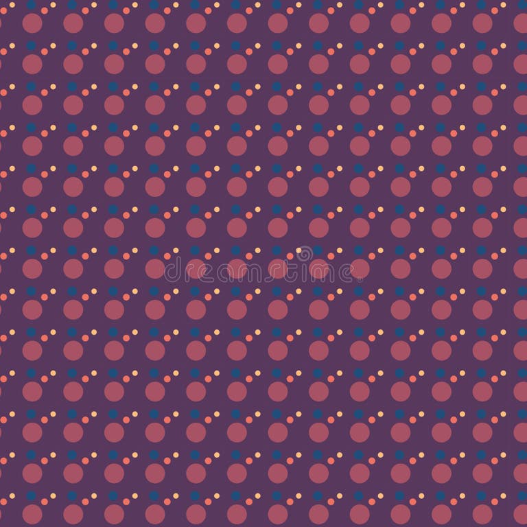 Seamless Repeating Pattern: Blue, Brown, Red, Yellow Circles on a Dark ...