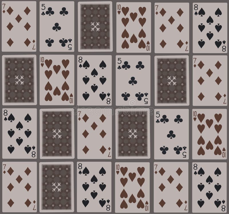Seamless Repeating Pattern of Cards Stock Illustration - Illustration ...
