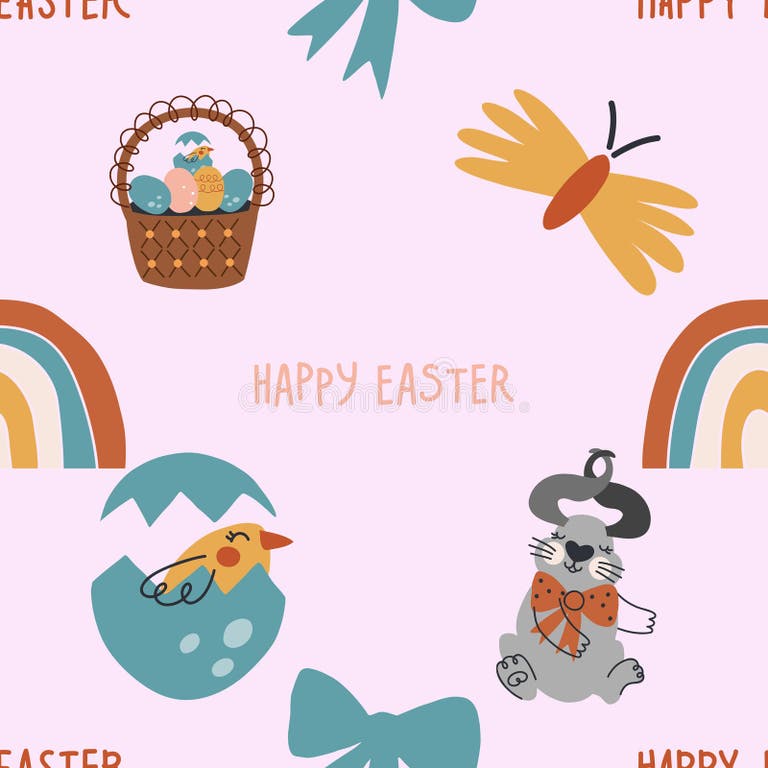 Seamless Repeating Pattern Celebrating Festive Easter during Spring ...