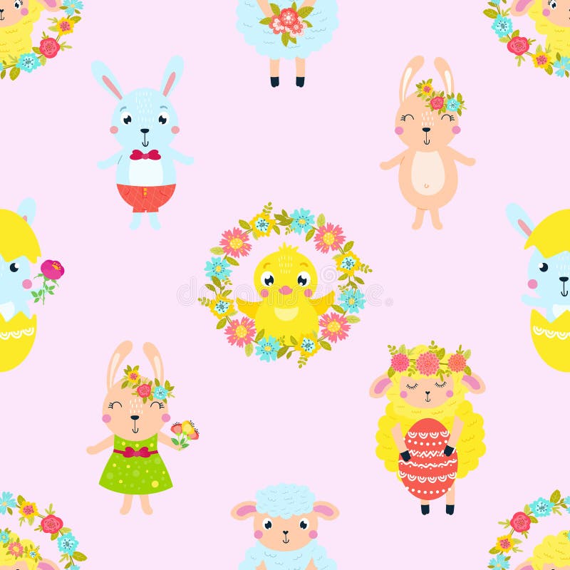 Seamless Repeating Pattern Celebrating Festive Easter during Spring ...
