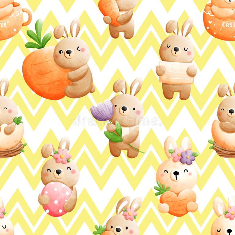 Seamless Repeating Pattern Celebrating Festive Easter during Spring ...