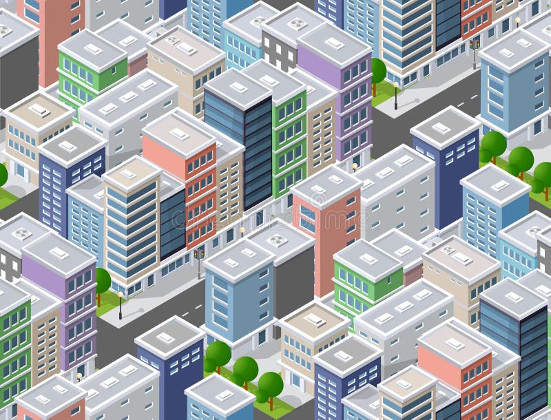 Isometric Architecture Eco Sustainable Environment Building with ...