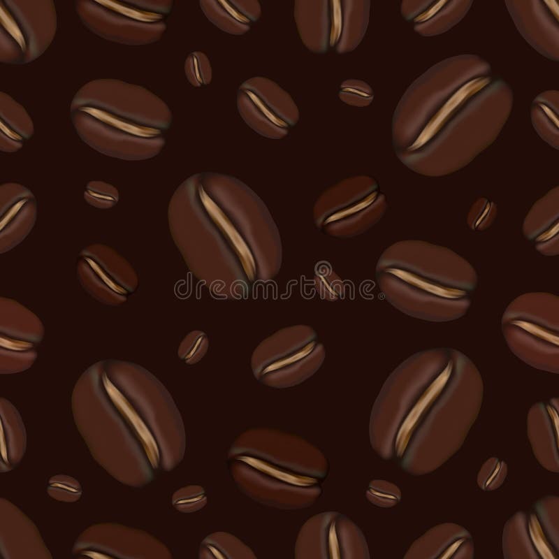 A Seamless Repeating Pattern of Coffee Beans.Vector Stock Vector ...