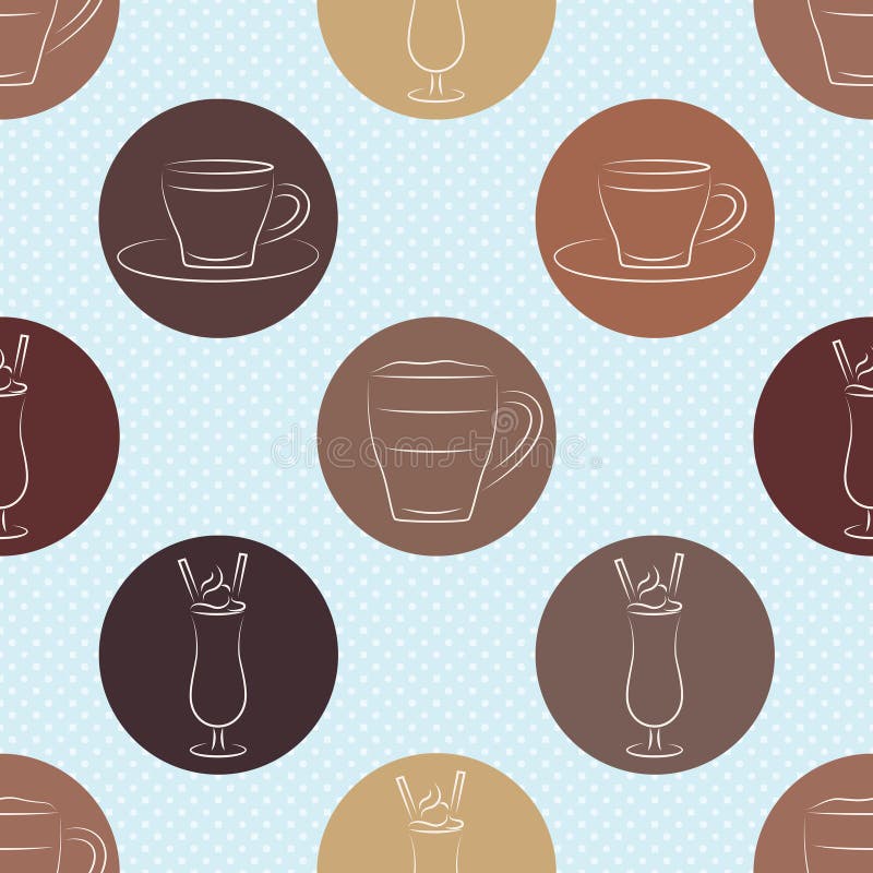 Seamless Repeating Pattern for Coffee Lovers Stock Illustration ...