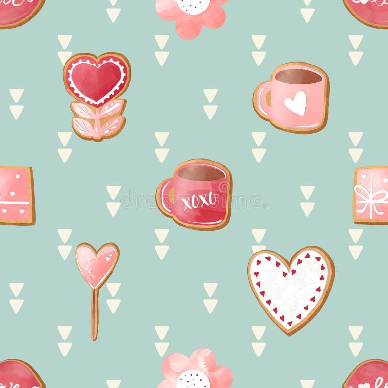 Seamless Repeating Pattern for Coffee Lovers Stock Illustration ...