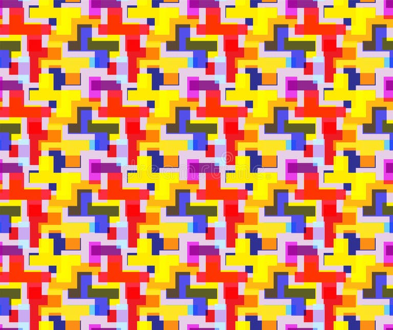 Seamless Repeating Pattern of Colored Abstract Crosses Stock Vector ...