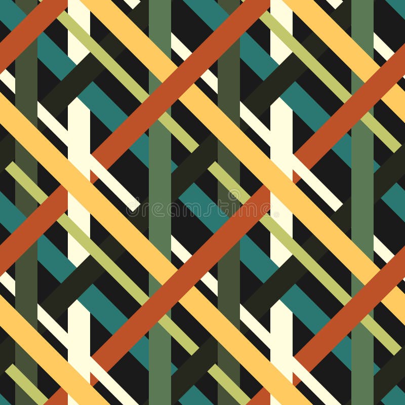 Seamless Repeating Pattern of Colored Thick Lines Stock Vector ...