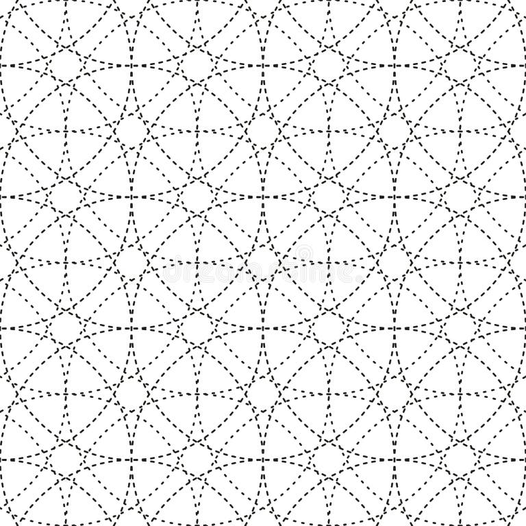 A Seamless, Repeating Pattern Composed of Black Dashed Lines Forming ...