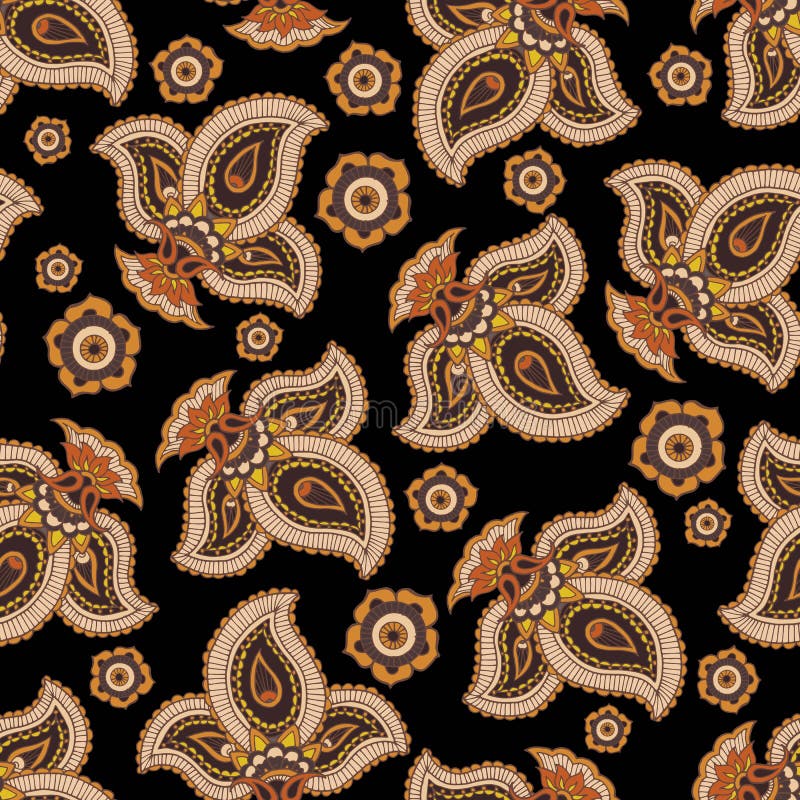 Paisley Buta Colored Ornament. Seamless Pattern. Decorative Oriental ...