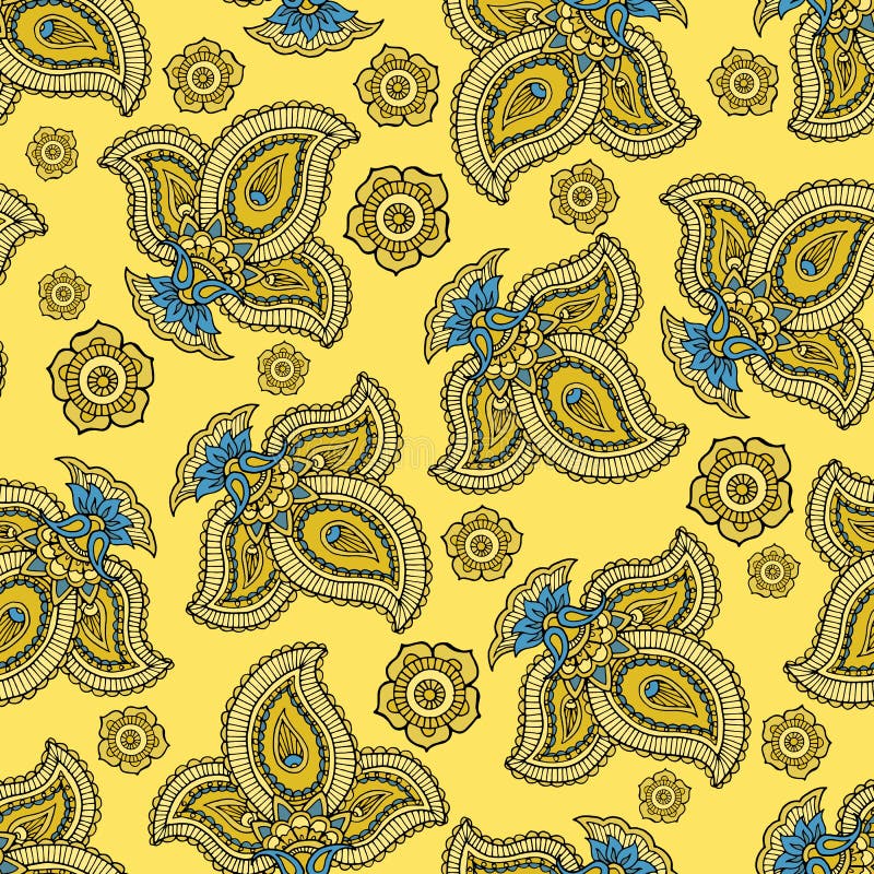 Seamless Repeating Pattern Consisting of Colored Patterns Buta Stock ...