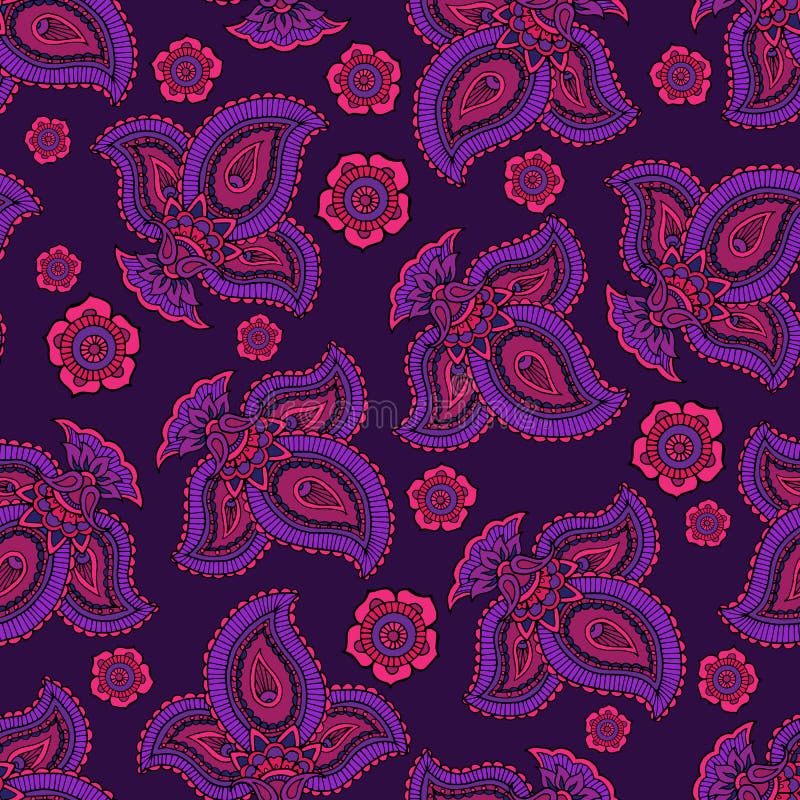 Seamless Repeating Pattern Consisting of Colored Patterns Buta Stock ...