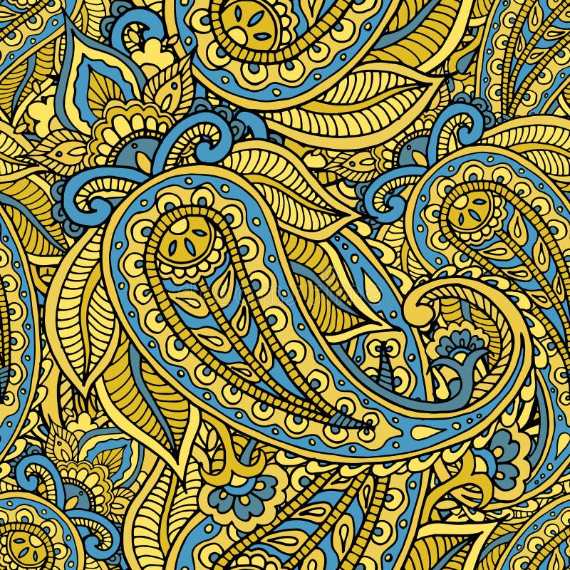Seamless Repeating Pattern Consisting of Colored Patterns Buta Stock ...
