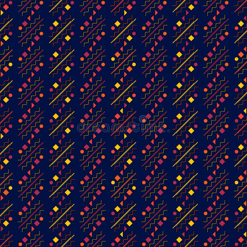 Seamless Repeating Pattern Consisting of Geometric Shapes Stock Vector ...