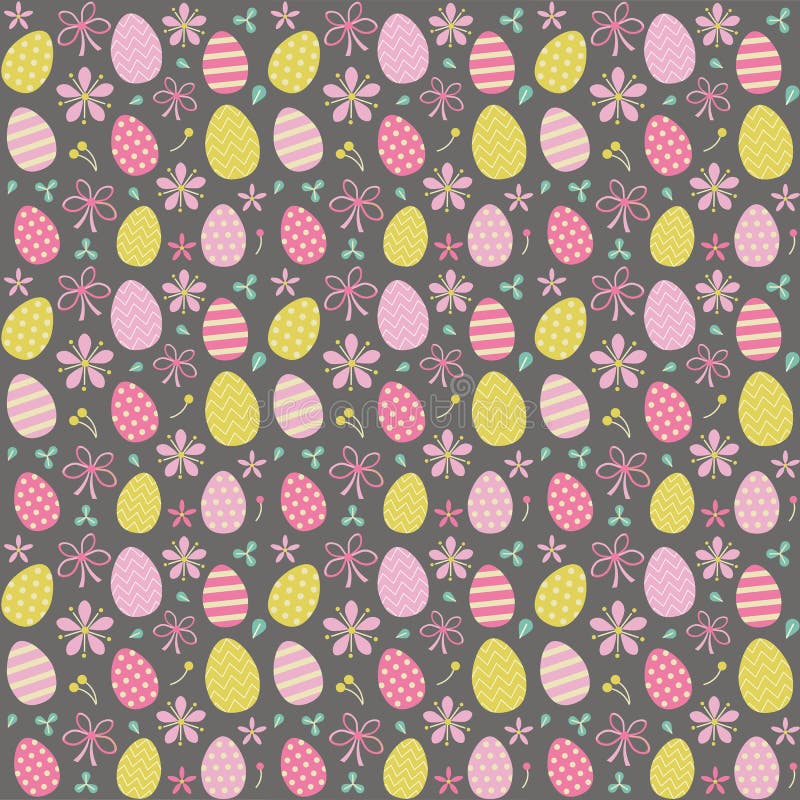 Seamless Repeating Pattern with Easter Eggs Stock Vector - Illustration ...