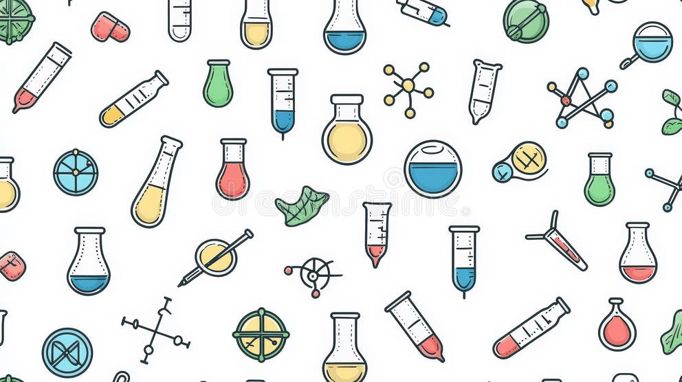 A Seamless Repeating Pattern Featuring Cute, Simple, Flat-shaded Vector ...