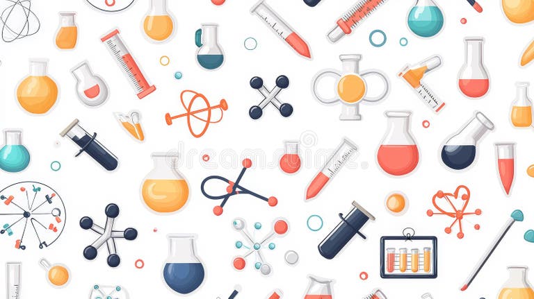 A Seamless Repeating Pattern Featuring Cute, Simple, Flat-shaded Vector ...