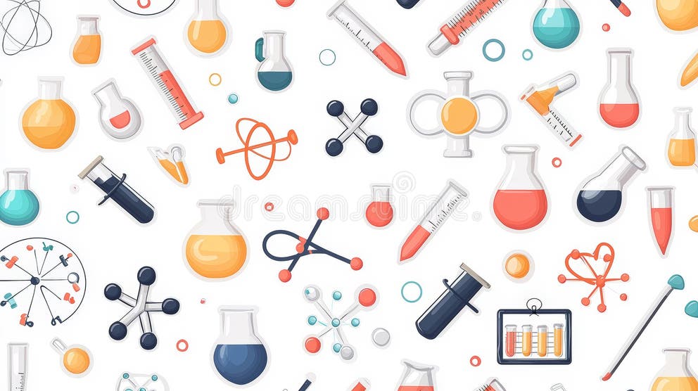 A Seamless Repeating Pattern Featuring Cute, Simple, Flat-shaded Vector ...