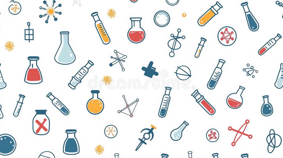 A Seamless Repeating Pattern Featuring Cute, Simple, Flat-shaded Vector ...