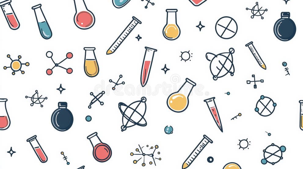 A Seamless Repeating Pattern Featuring Cute, Simple, Flat-shaded Vector ...