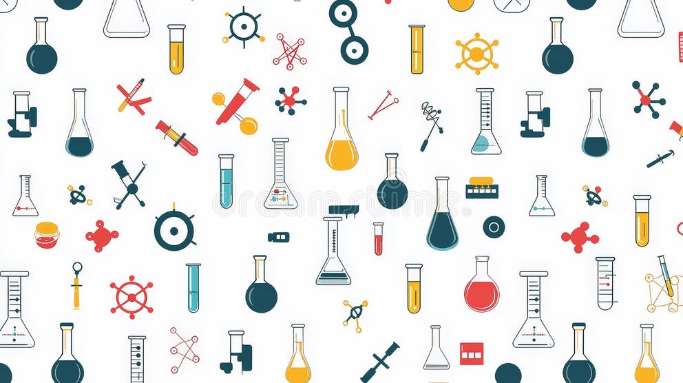 A Seamless Repeating Pattern Featuring Cute, Simple, Flat-shaded Vector ...